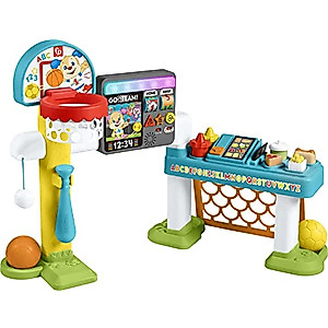 Fisher-Price Laugh & Learn Toddler Learning Toy, 4-In-1 Game Experience Sports Activity Center With Smart Stages For Ages 9+ Months