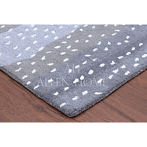 Hand Tufted Traditional Wool Area Rugs by Allen Home | Durable | 100% Wool | Living Room, Dining Room, Bedroom, and Entryway Area Rugs | 8’ x 10’ | Antelope Grey