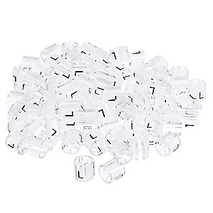MECCANIXITY Clothes Hanger Marker L Fit 3.5mm Rod for Garment Color Coding Clear Count 100