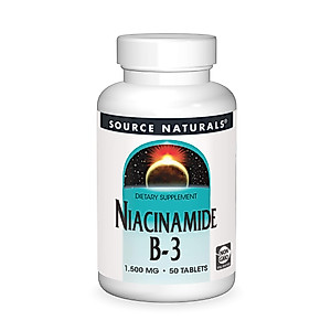 Source Naturals Niacinamide B-3, 1500 mg Dietary Supplement - 50 Tablets