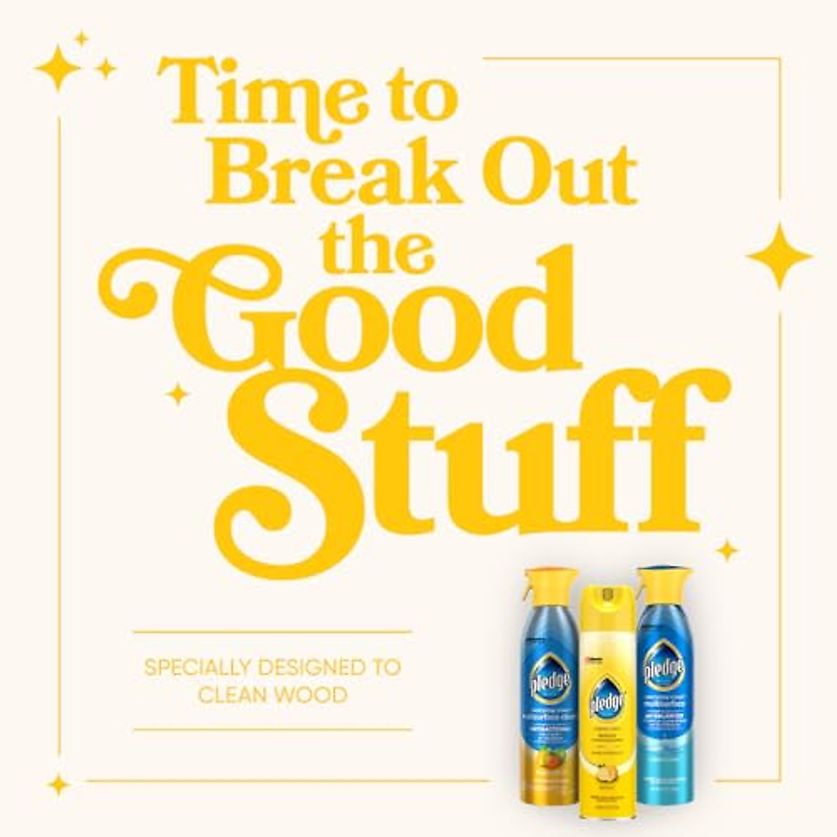 Pledge Expert Care Wood Polish Spray, Shines and Protects, Removes Fingerprints, Lemon, 9.7 oz (Pack of 3)