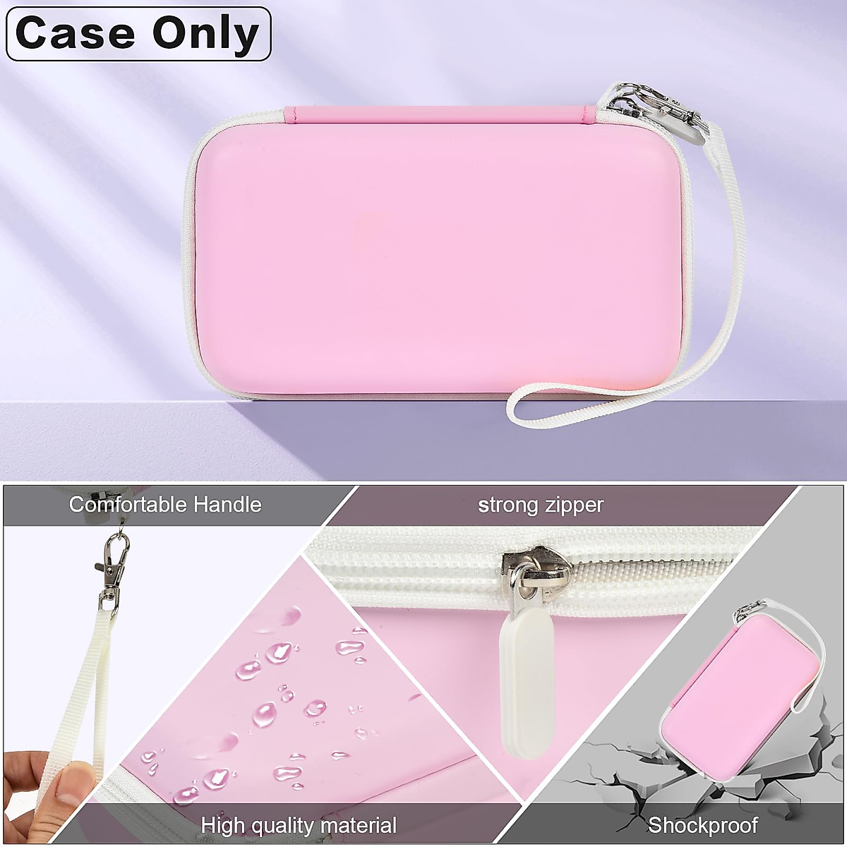 Grapsa Case Compatible with ESOXOFFORE for Dylanto for Anchioo for WEEFUN for GKTZ for Amzelas for Mafiti Instant Print Camera for Kids, Film Camera Storage Holder Organizer bag (Box Only)- Pink