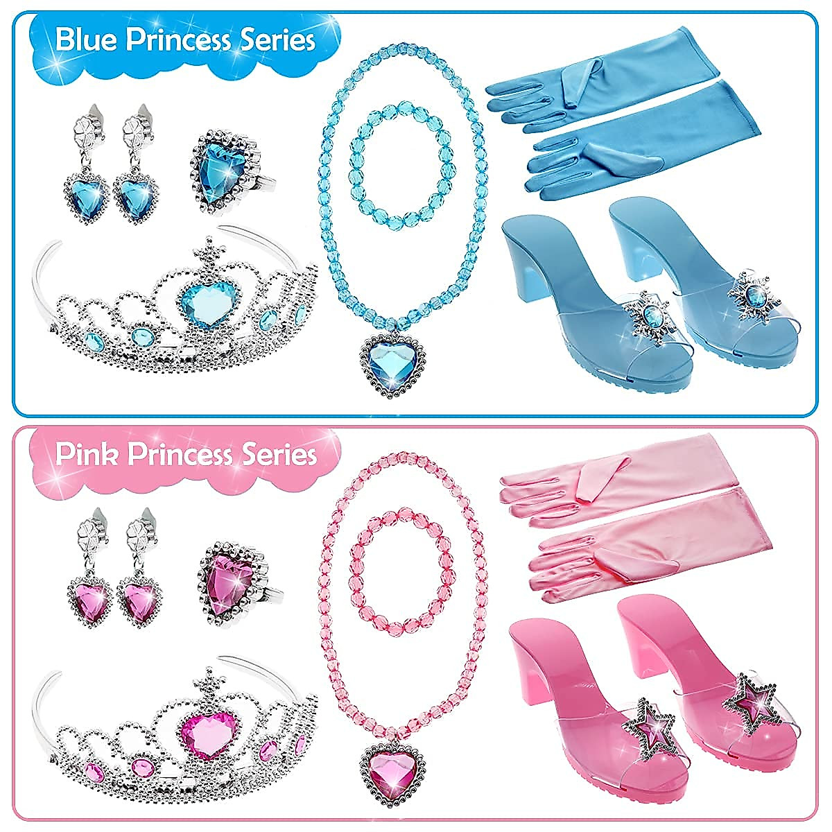 Princess Toys for 3 4 5 6 7 8 Year Old Girls,Toddler Little Girl Toys ages 3+ Year Old Birthday Easter Halloween Christmas Gifts Princess Dress Up Shoes Exquisite Box Indoor Outdoor Party Games