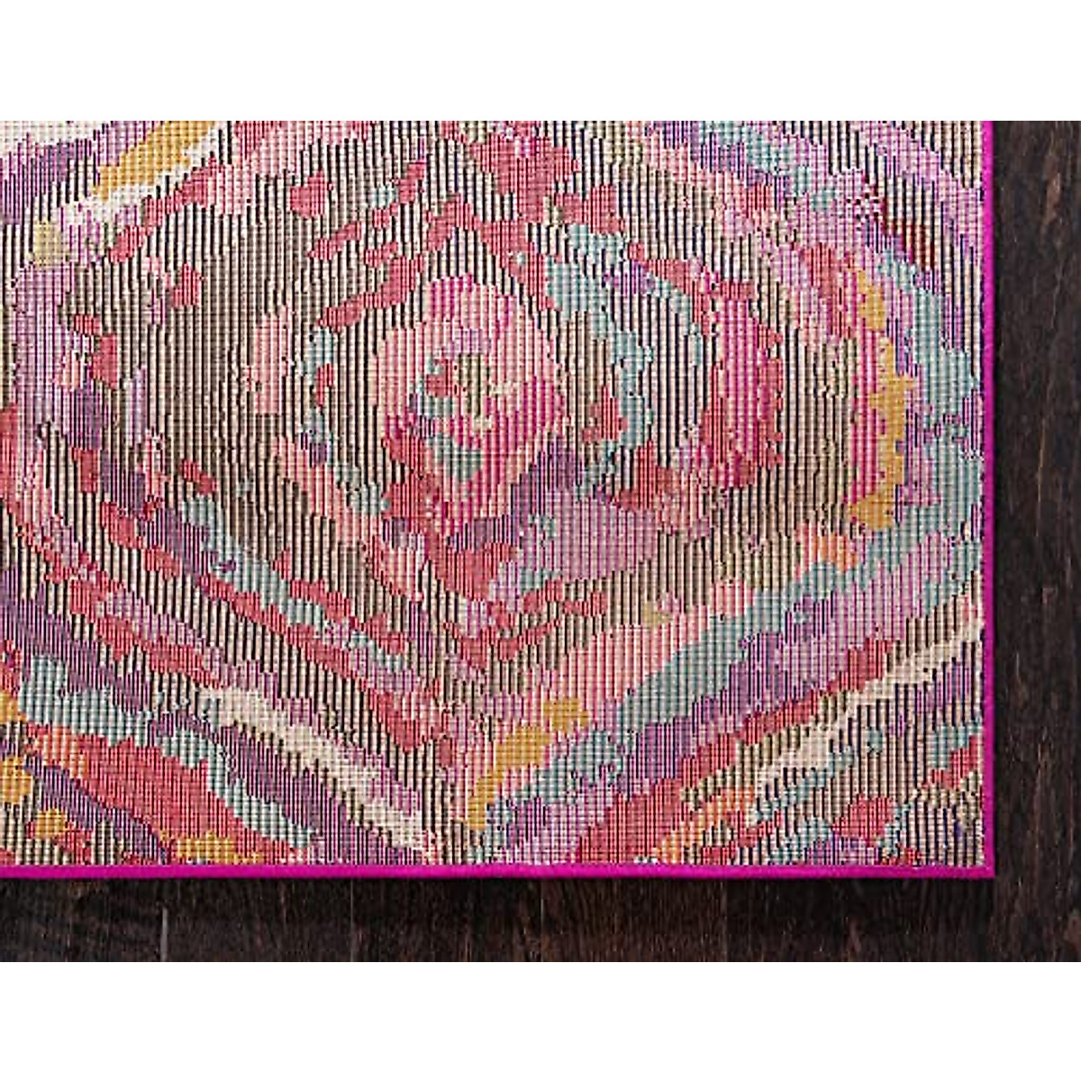 Unique Loom Estrella Collection Colorful, Abstract, Geometric, Gradient, Modern Area Rug, 3 ft 3 in x 5 ft 3 in, Multi/Pink