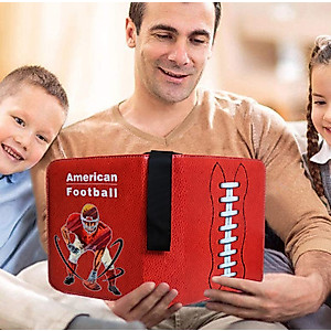 PKMLIFE Football Card Binder, 4 Pocket Baseball Trading Card Binder Storage Protectors, Card Holder Sleeves for Sports Cards and Basketball and Hockey Cards, 50 Pages Put up to 400 Cards (Football)