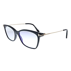 Eyeglasses Tom Ford FT 5712 -B 001 Shiny Black/Blue Block Lenses