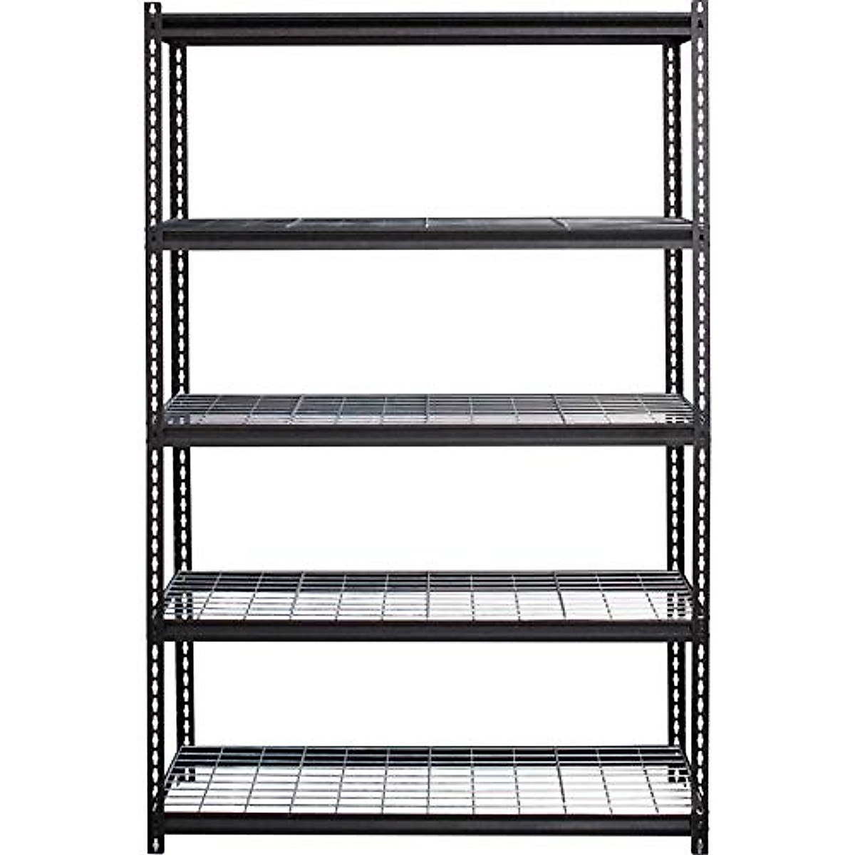 Lorell Wire Deck Shelving Storage Rack, Black