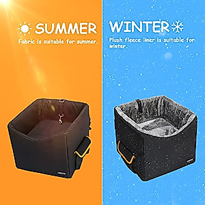 UNICITII Lookout Pet Car Booster Seat for Small Dogs, Bucket Booster Pet Seat, Elevated Dog Booster Car Seat, Lookout Dog Car Seat for Small Dogs