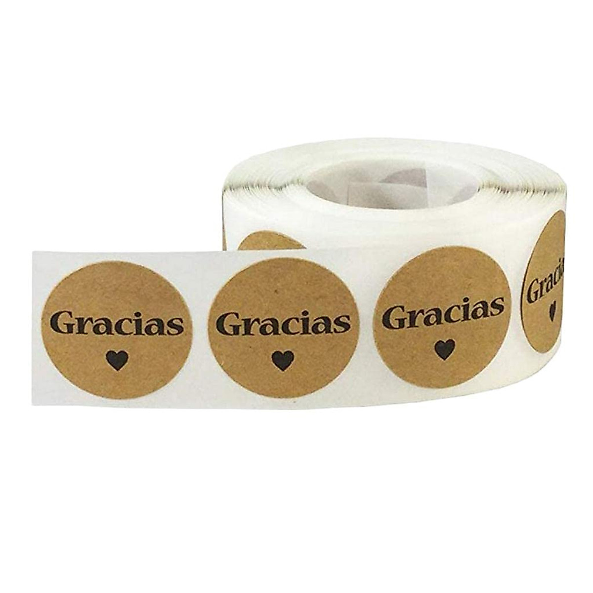 Esquirla Round Paper Spanish Gracias Thank You Stickers Label for Birthday Party