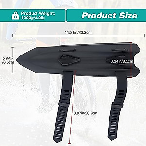 MAKELEN Front Fender for Road Bike and MTB - Mud Guard Mudflap for E-bike - Black