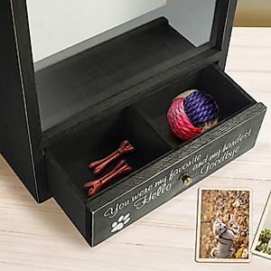 TJ.MOREE Dog Memorial Gifts - You were My Favorite Hello and My Hardest Goodbye Remembrance Picture Frame Shadow Box - Pet Sympathy Gifts for Loss of Dog