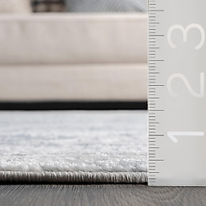 nuLOOM Jayla Barbed Iris Medallion Area Rug, 9x12, Blue