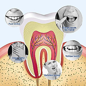 Permotary 6 Packs Bamboo Charcoal Dental Floss Picks Ultra-fine Smoother Portable Household Oral Care Floss Picks for Cleaner Healthier Mouth with Travel Handy Cases 300 Count Flossers