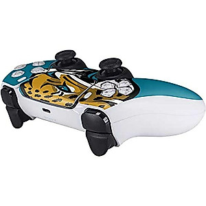 Skinit Gaming Decal Skin Compatible with PS5 and Compatible with PS5 Digital Edition DualSense Controller - Officially Licensed NFL Jacksonville Jaguars Large Logo Design