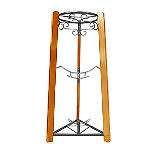 Goldwell Designs 3 Step Floor Metal Wood Stand (Dust Black)