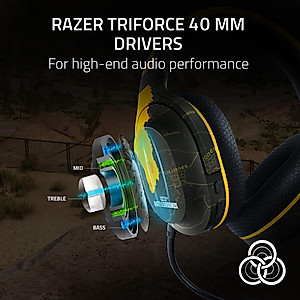Razer Barracuda X Wireless Gaming & Mobile Headset (PC, PlayStation, Switch, Android, iOS): 2.4GHz Wireless + Bluetooth - Lightweight - 40mm Drivers - Detachable Mic - 50 Hr Battery - PUBG Edition