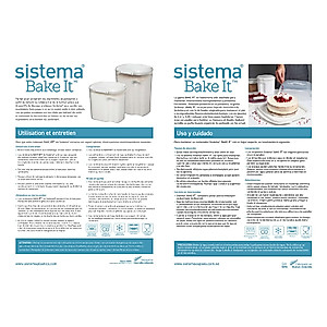 Sistema Bake It Food Storage for Baking Ingredients, Powdered Sugar Container 6.6 Cups
