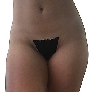 Amoreza by SKS C Style Invisible No Panty Line Heart Shaped Strapless C-String Thong (XL, Black, x_l)
