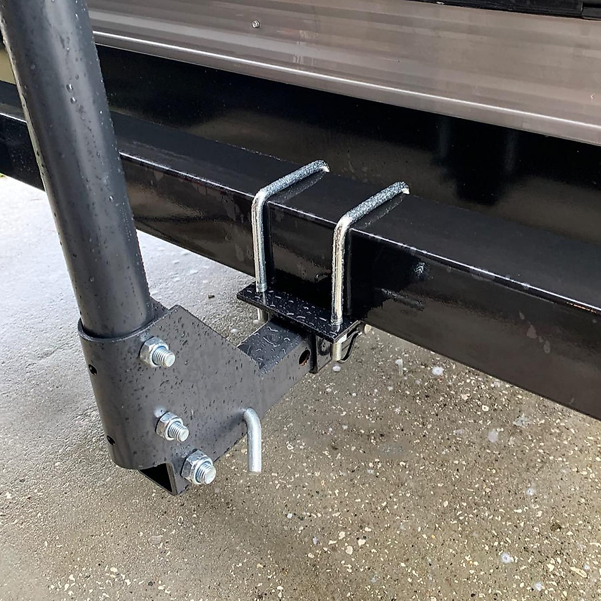 OxGord RV Hitch - 2" Receiver Adapter Fits 4-4.5" Bumper Beam - Trailer Accessories Best for Mounting Bike Racks & Cargo Carriers