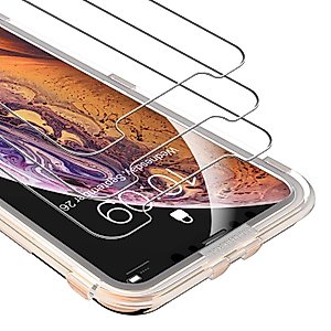 UNBREAKcable 3-Pack Screen Protector for iPhone X/iPhone XS/iPhone 11 Pro 5.8", 9H Premium Tempered Glass Screen Protector for iPhone X/iPhone XS/iPhone 11 Pro [Easy Install, No Bubble, Anti-Scratch]