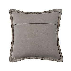 Creative Co-Op Handwoven Cotton Throw Geometric Embroidery, Multicolor Pillow, Multi