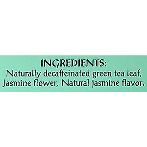 Triple Leaf Tea Jasmine Green Tea, Decaffeinated, 20 Count