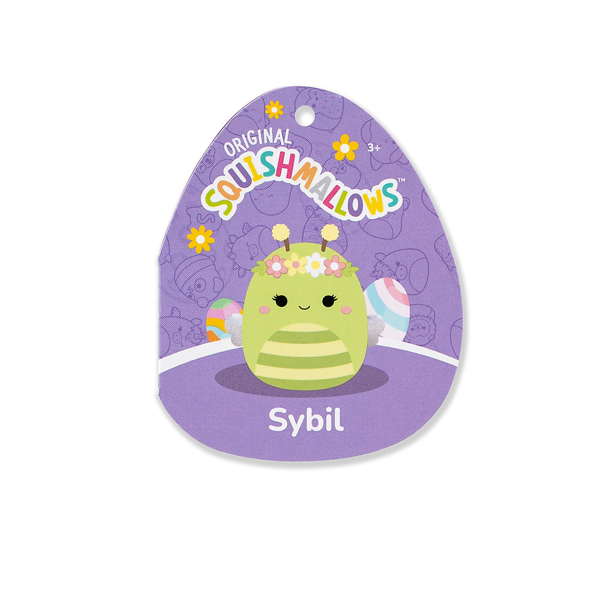 Squishmallows Original 14in Sybil The Green Bee with Flower Crown – Official Jazwares Easter Plush (Large)