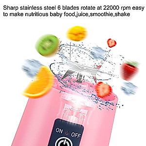 Portable Blender Smoothies Personal Blender Mini Shakes Juicer Cup USB Rechargeable.