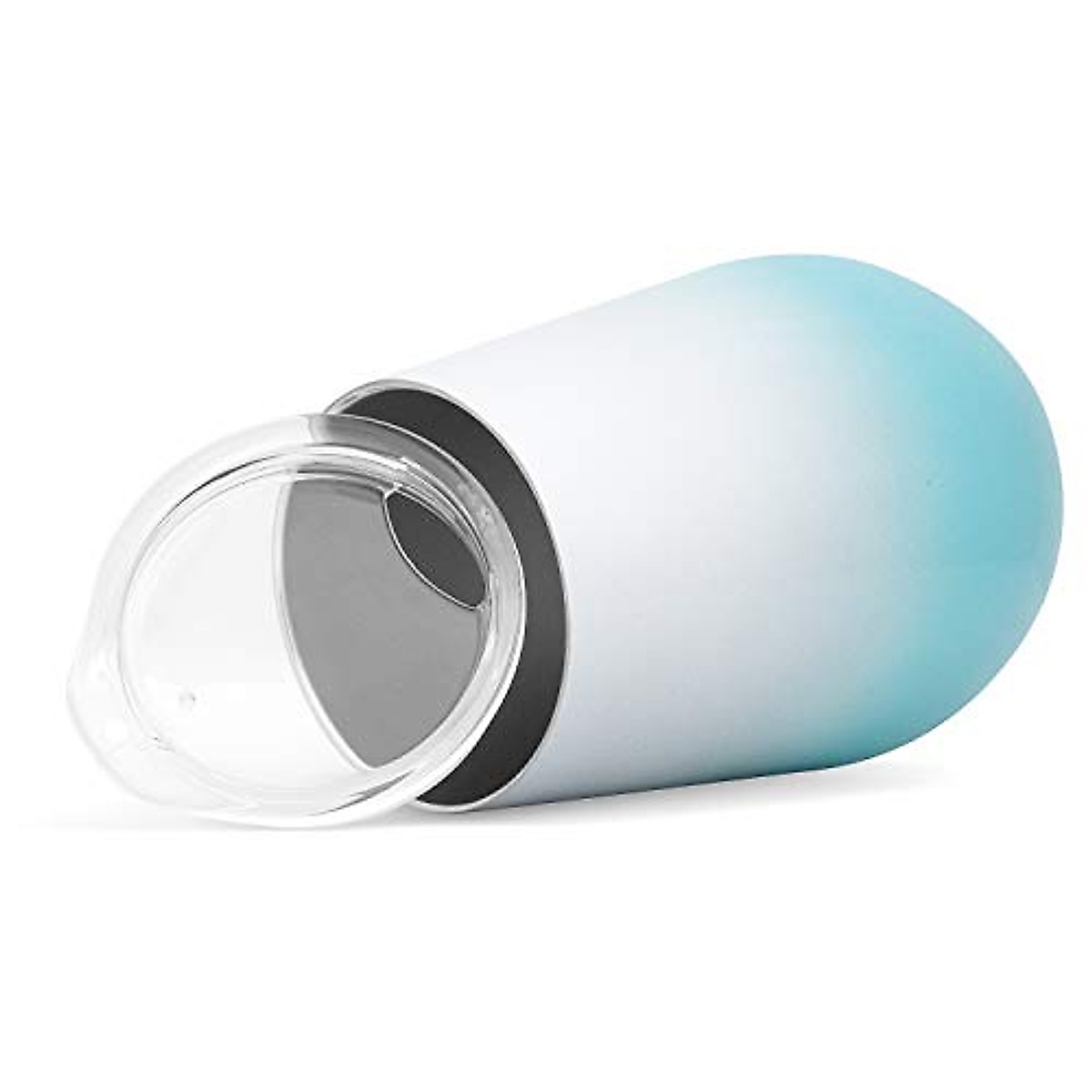 Simple Modern Wine Tumbler with Press-In Lid | Insulated 12oz Stemless Glass Cup or Coffee Mug with Lid Christmas Gifts for Women Men | Spirit Collection | Diamond Turquoise