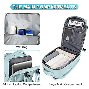 coofay Personal Item Travel Backpack For Women Men Airline Approved Carry On Backpack Flight Approved Waterproof Sports Luggage Backpack Casual Daypack Small Hiking Backpack