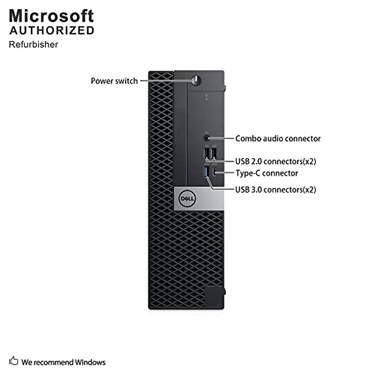 Dell OptiPlex 7070 SFF High Performance Desktop Computer, Intel Six Core i5-9500 up to 4.4GHz, 16G DDR4, 512G SSD, WiFi, BT, 4K Support, DP, HDMI, Win 10 Pro 64 English/Spanish/French(Renewed)