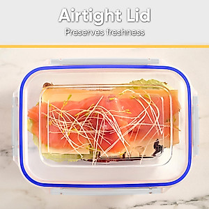 Superio Plastic Food Storage Containers with airtight Lid for Pantry, 2 Pack, Fridge- 80 Oz- BPA Free, Leakproof Sealed Container- Microwave, Dishwasher and Freezer Safe, Clear (Clear)