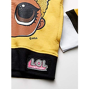 L.O.L. Surprise! girls The Glitterati Queen Bee Big Face Zip-up Hoodie Hooded Sweatshirt, Gold/Black, 10-Aug US