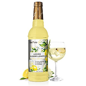 Jordan's Sugar-Free Flavored Skinny Syrup, Large 25.4-oz. Bottle (Lemon Elderflower) with Zero Carbs, Zero Sugar and Zero Calories