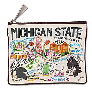 Catstudio Michigan State University Collegiate Zipper Pouch Purse | Holds Your Phone, Coins, Pencils, Makeup, Dog Treats, & Tech Tools