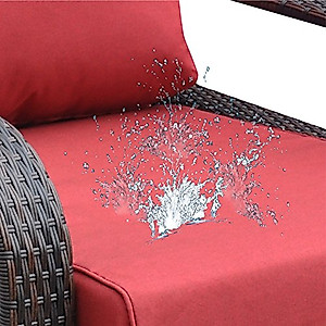 ONLY COVER, Outdoor Recliner Chair Replacement Cushion Cover, Patio Furniture Chair Sofa Washable Cushion Deep Seat Covers, UV Protected, Fade Protected and Water Spill Repellet