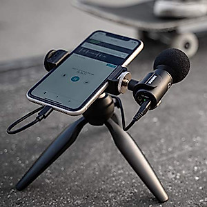 Shure MV88+ Video Kit - Digital Stereo Condenser Microphone for Apple and Android, with Manfrotto PIXI Tripod, Phone Clamp, Mount, iOS and USB-C Cables for Next-Level Compatibility and Connectivity