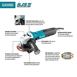 Makita GA5092 5" SJS™II High-Power Angle Grinder