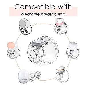 Wearable Breast Pump Accessories Pump Cap Double Sealing Cover BPA-Free QIUXQIU Pump for S4DW S9 S10 S12 Parts Replace(2PCS)
