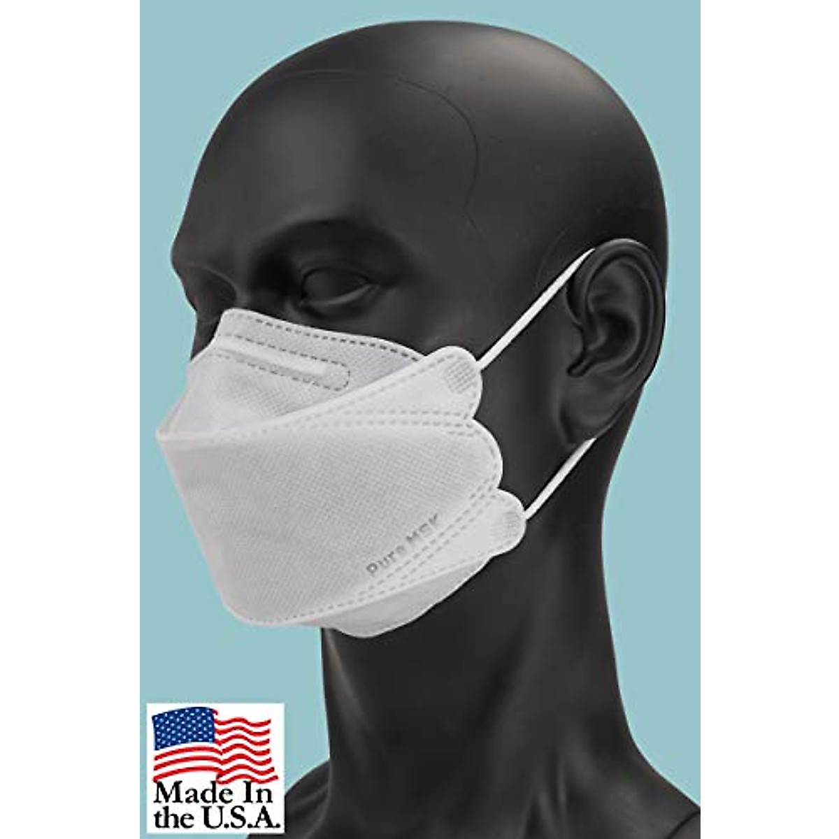 PureMSK - Made in the USA - Disposable Face Mask - Masks for Protection - White Adult Size - (10 PACK)