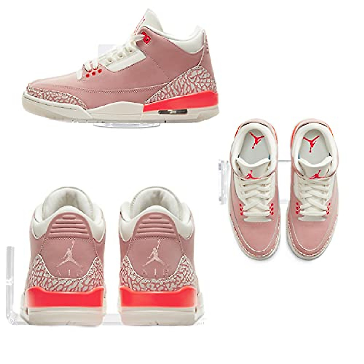 Floating Shoe Shelves for Wall set of 6, Clear Acrylic Shoe Display Shelves, Wall Mounted Shoe Rack to Showcase Sneaker Collection or Shoes Box,Invisible Wall Shoe Storage Organizer (Acrylic-6PCS)