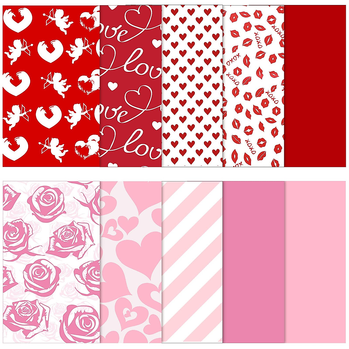 300 Pcs Valentine's Day Tissue Paper Red Hot Pink Tissue Paper for Gift Bags Decorative Tissue Paper Gift Wrapping Paper Pastel Tissue Paper for Arts Crafts, DIY, Birthdays, Weddings 14 x 20 Inch