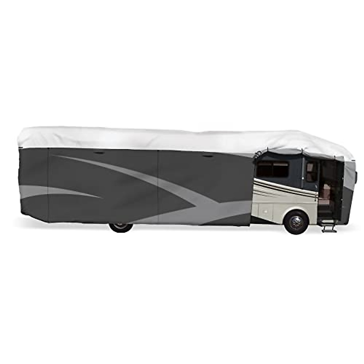 ADCO 36825 Designer Series Olefin HD Class A Motorhome Cover 31' 1" - 34', Gray/White