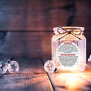 WANBAO 1000 PCS Candle Warning Labels Candle Safety Sticker 1.5 Inch for DIY Candle Jars