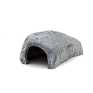 JIHAQUA Reptile Rock Reptile Hide Cave Hideout Terrarium Habitat Decor Ornament Shelter (Style B)
