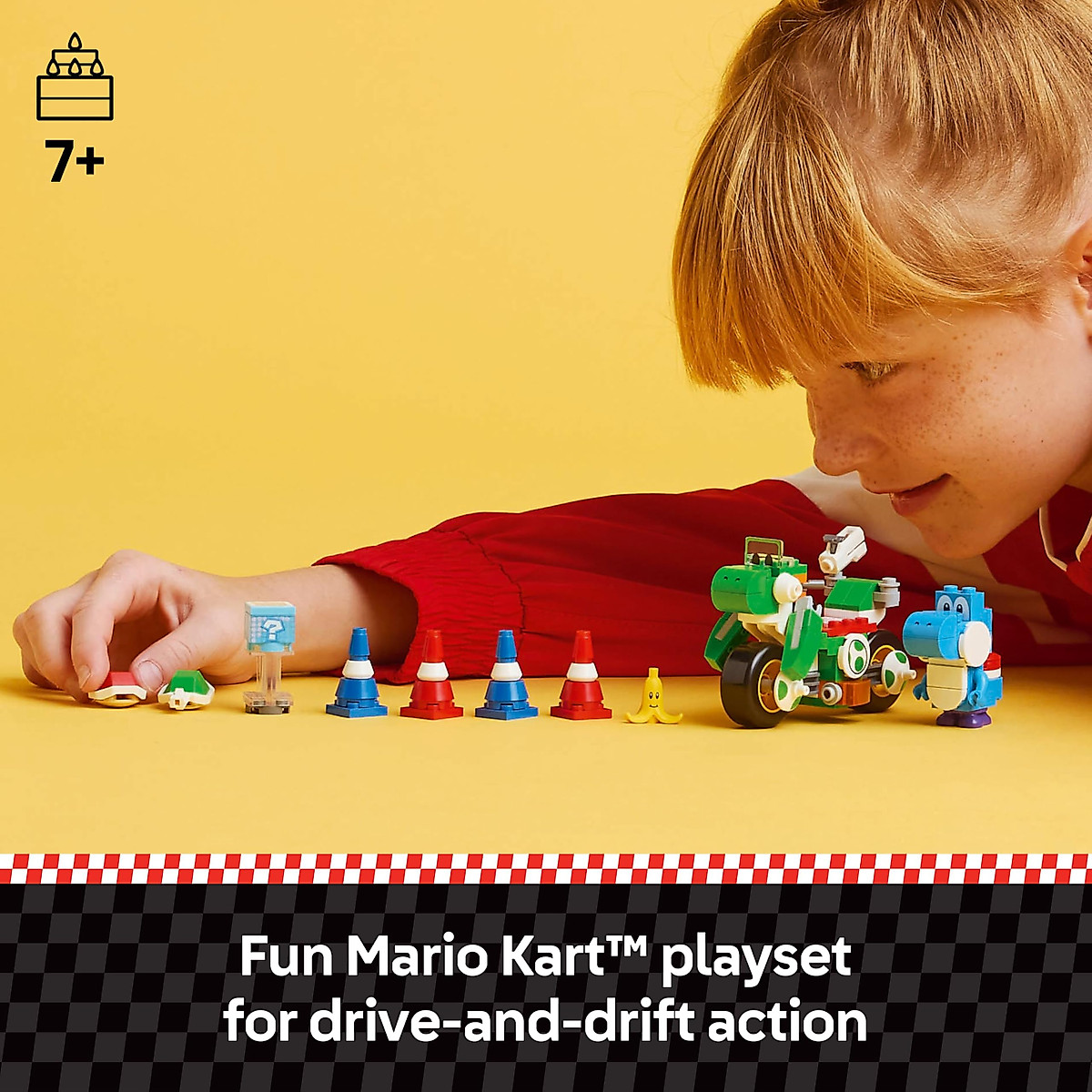 LEGO Super Mario: Mario Kart Yoshi Bike - Building Toy Set for Kids, Boys and Girls, Ages 7+ - Mario Kart Toy for Fans with Blue Yoshi - Gift Idea for Birthdays - 72031