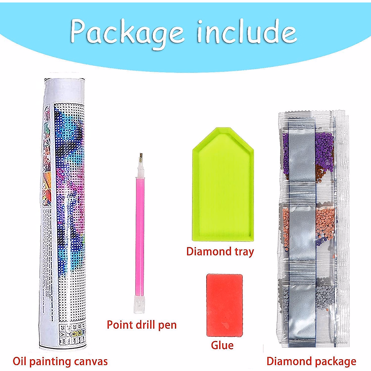 Clendo Moon Diamond Painting Kits for Adults，Moon with Flowers Diamond Art Kits Full Drill Crystal Rhinestone Diamond Embroidery Craft Kits for Home Wall Decor Inch12X16