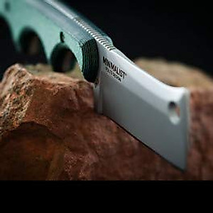 CRKT Minimalist Cleaver Fixed Blade Neck Knife, Bead Blast Finish, Retail Package 2383C
