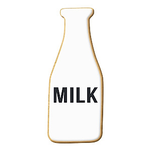 Milk Bottle Cookie Cutter 4.5 Inch – Made in the USA – Foose Cookie Cutters Tin Plated Steel – Milk Bottle Cookie Mold