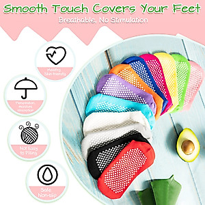 SATINIOR 13 Pairs Non Slip Socks Yoga Pilates Ballet Barre Socks Sticky Grippers Socks for Women Elderly Barefoot Home Hospital Nursing